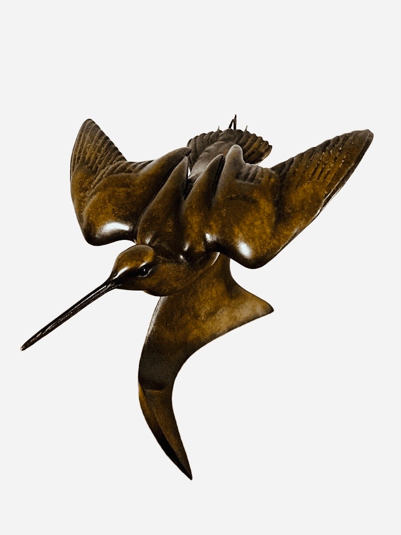 Bronze Snipe Wings Up – AG Sculptures